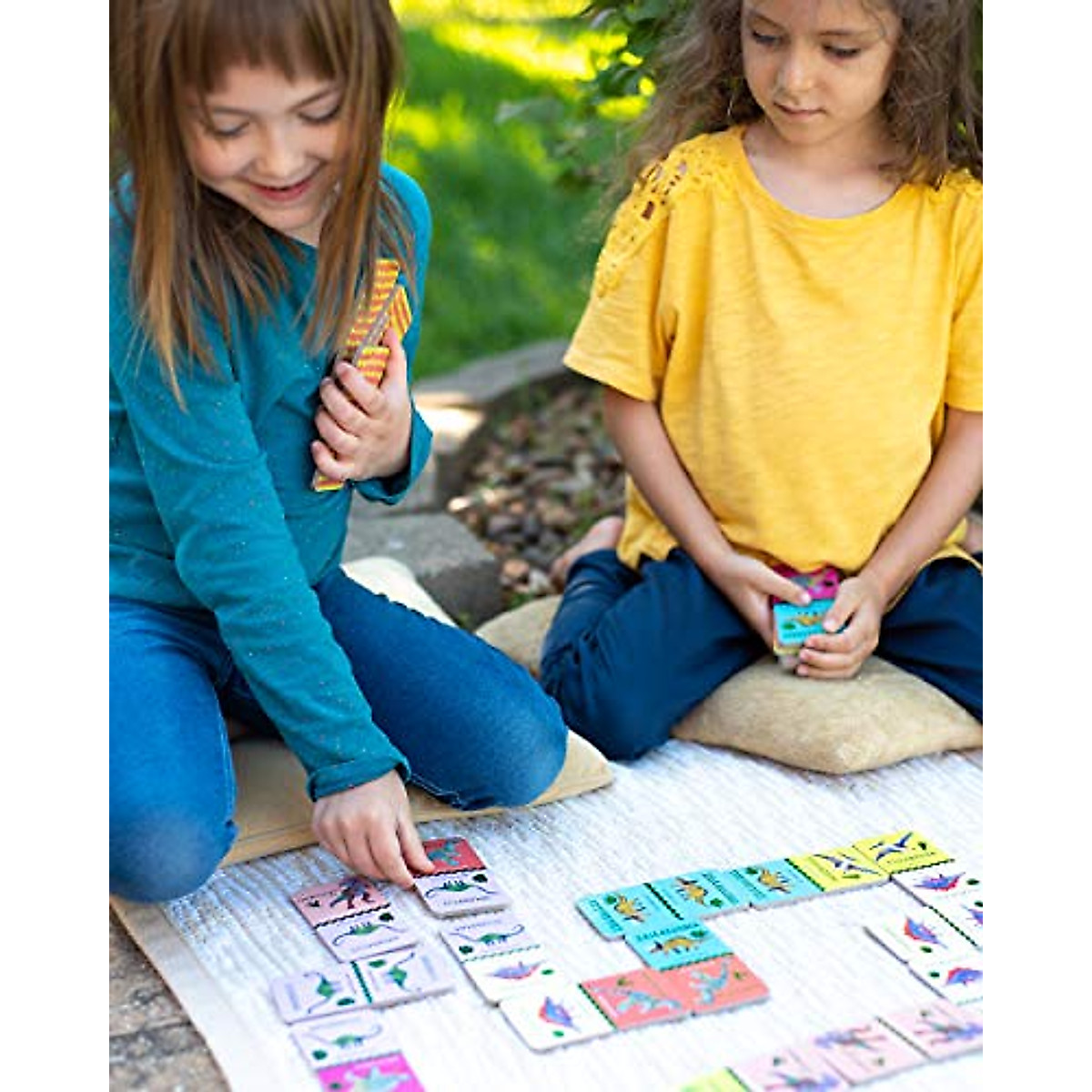 eeBoo's Giant Foil Dinosaur Dominoes, Multicolor