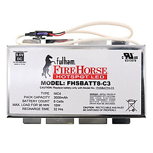 Fulham Hotspot 2 Battery Pack - NiCd (NICKEL CADMIUM) - 8 C Cells - 3 Amp Hours = 16W Max Load For 90 Min (FHSBATT8-C3)