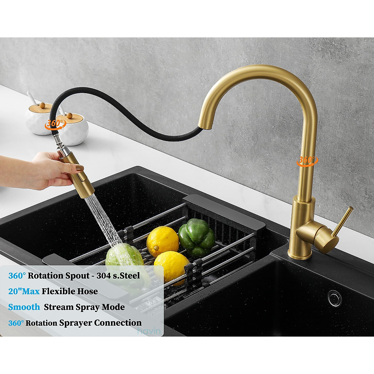 Havin Kitchen Faucet and Pot Filler Faucet