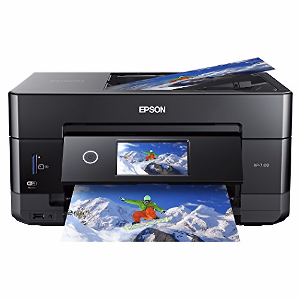 Epson Expression Premium XP-7100 Wireless Color Photo Printer with ADF, Scanner and Copier. Full 1-Year Limited Warranty (Renewed Premium),Black