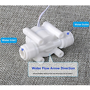 1/4" Water Flow Hall Effect Sensor Switch 0.3-6L/min Flowmeter Counter Food-Grade Water Meter Flow Sensor