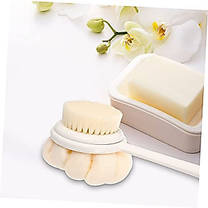 Healifty 2pcs Long Handle Bath Brush Body Cleansers Bath Back Brush Nubuck Cleaner Dry Brushing Body Brush Dual- Sided Back Brush Back Scrub Brush or White Back Scrubbers Body Shower Brush