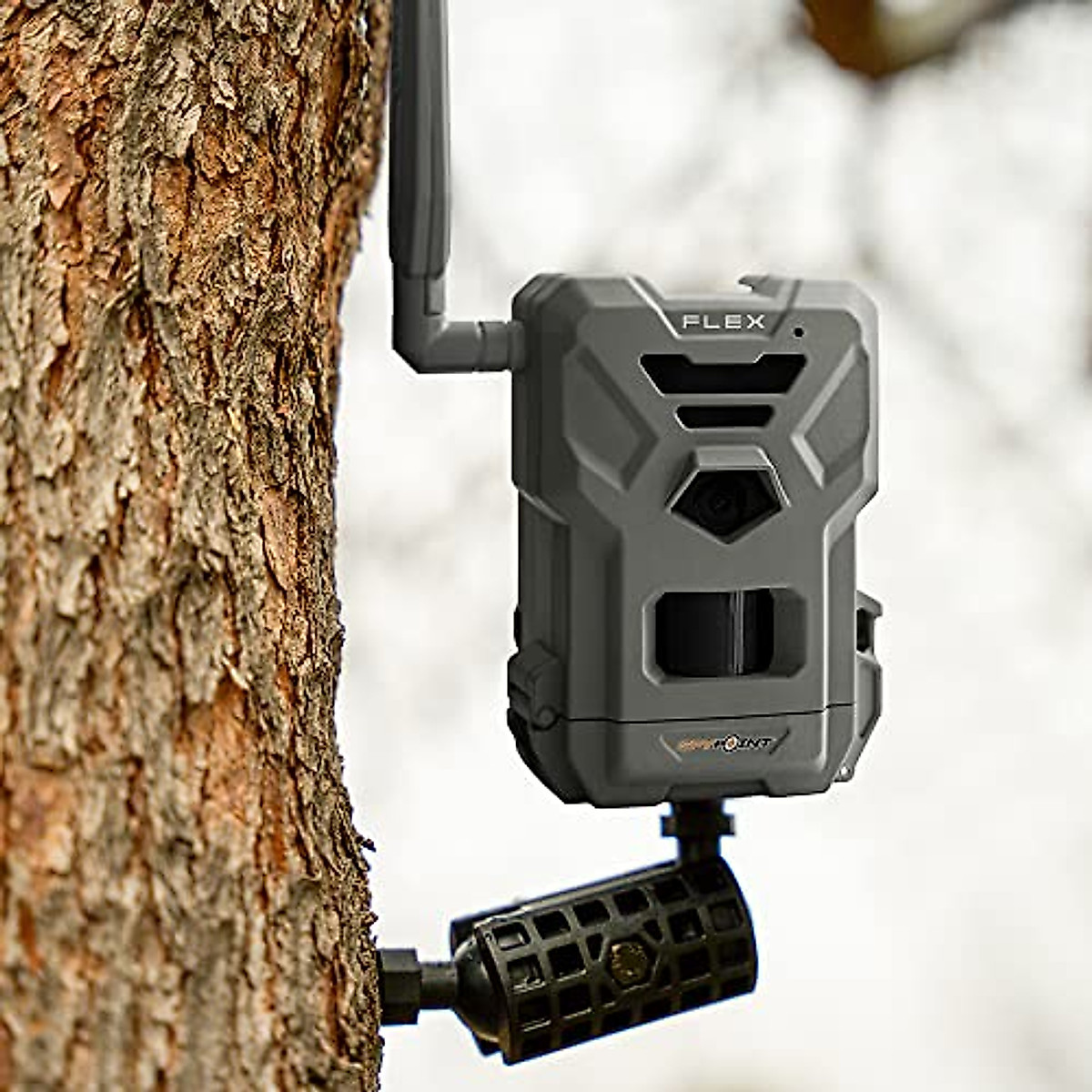 SPYPOINT MA-500 Fully Adjustable Trail Camera Mount - Double Swivel Tilt, Pan Tilt Game Camera Mount for Positioning Cell Cameras for Hunting ¼-20 Tripod Mount, Wood Screw Anchor Cams Mounting