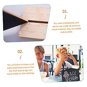 iplusmile 12pcs Double Sided Chalkboard Signs Mini Chalkboard Stands Buffet Chalkboards Small Blackboard Slate Bar Chalkboard Black Tag Board Wedding Chalkboard Sign Table Food
