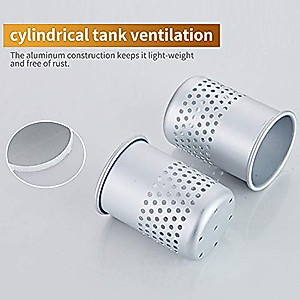 Cavoli Hair Blow Dryer Holder Wall Mounted,Space Aluminum, Nail Free Glue/ Drilling Screw, Bathroom Hanging Rack Organizer with 2 Cups