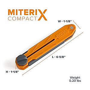 BORA MiteriX Compact Angle Finder Tool Gauge, Duplicates & Splits in Half for Precise Transfer to Miter Saw, Easy Corner and Angle Measuring & Duplicating - 530402