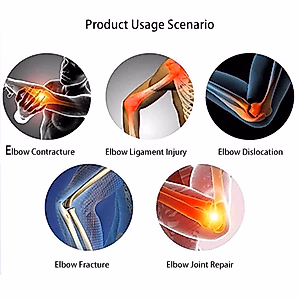 WILLQ Hinged Elbow Brace for Post Op Elbow Fracture Rehabilitation Adjustable Splint Shoulder Strap Arm Orthosis Injury Recovery Support Stabilizer Splint Hinged Support Sling Stabilizer,Right