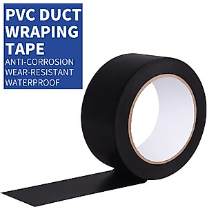 TAPEBEAR Corrosion Protection Pipe Tape, Wrap Pipe Tape for Drain Pipe, Metal Electrical Outdoor Underground Pipe, Waterproof PVC Black Tape, Duct Anti-Corrosion and Protection, 2Inch X 33Yard