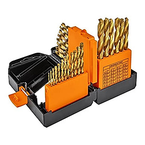 Titanium Nitride High Speed Steel Drill Bit Set 29 Piece