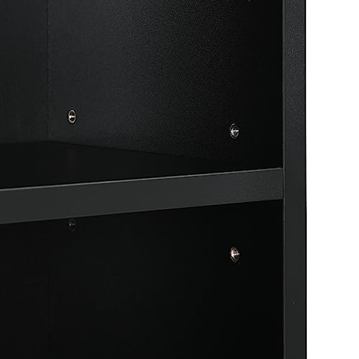 8-Tier Media Tower Rack, CD DVD Slim Storage Cabinet with Adjustable Shelves, Tall Narrow Bookcase Display Bookshelf for Home Office, Black