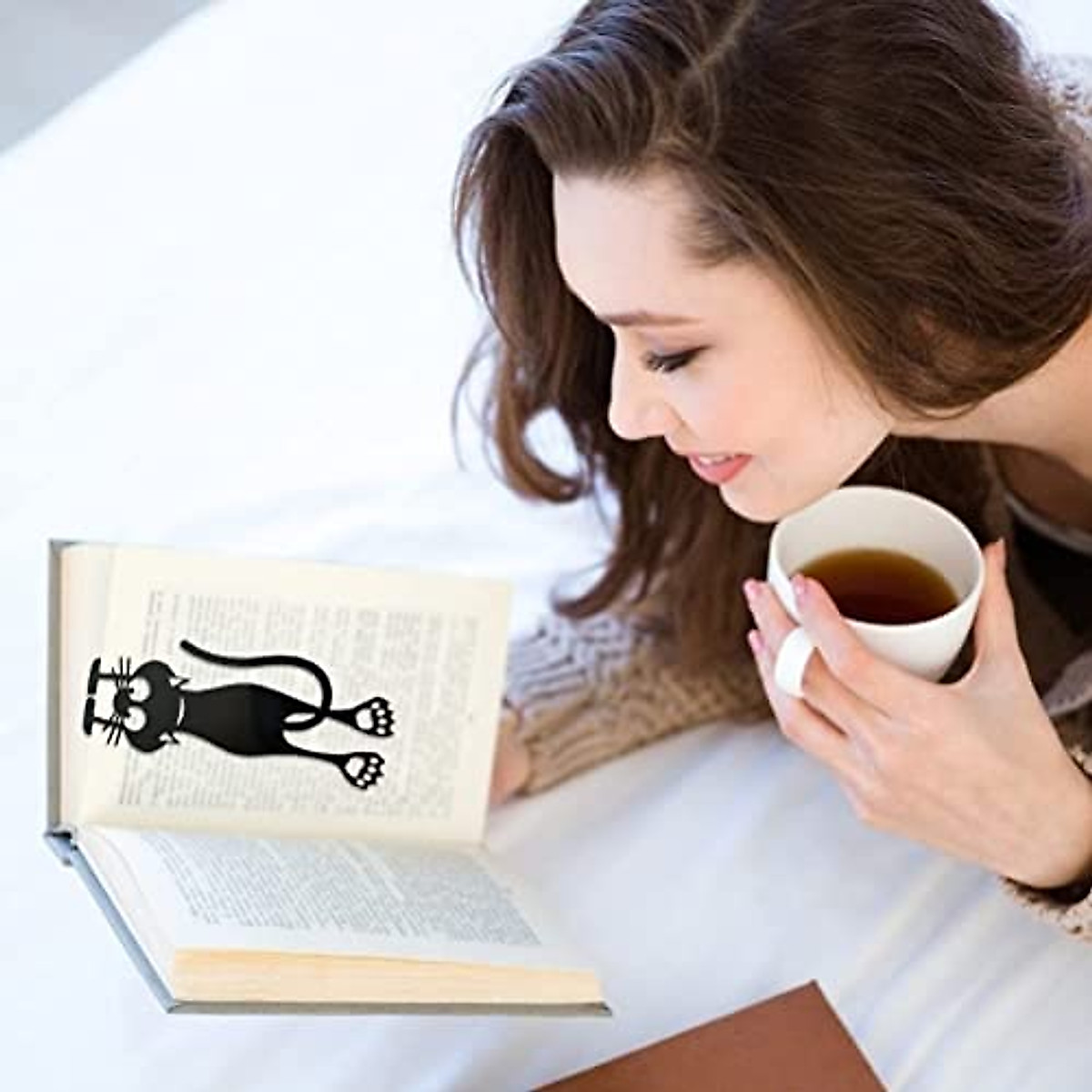 Curious Cat Bookmark,Funny Cat Bookmark,Black Cat Bookmark,Curious Cat Bookmark for Book Lovers,Cat Book Markers for Women,Cat Bookmark,Cat Bookmarks (2pc)