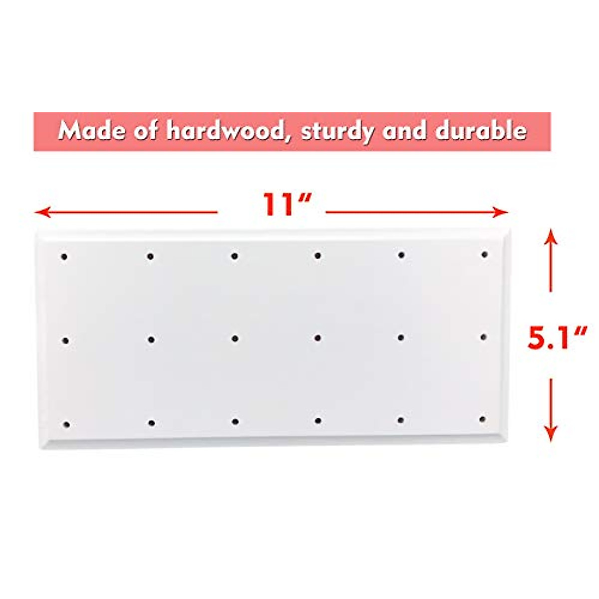 Wood Cake Pop Stand Display - 18 Hole Lollipop Holder, Candy or Sucker Stand for Dessert Table of Wedding, Shower, Birthday Party, White - Fit 5/32" (4mm) Lollipop Sticks