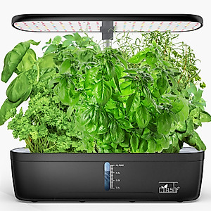 Hydroponics Growing System, 12 Pods Hydroponics Growing System Indoor Garden with LED Grow Light, Height Adjustable Indoor Gardening System, Hydroponic Growing System Built-in Timer Function