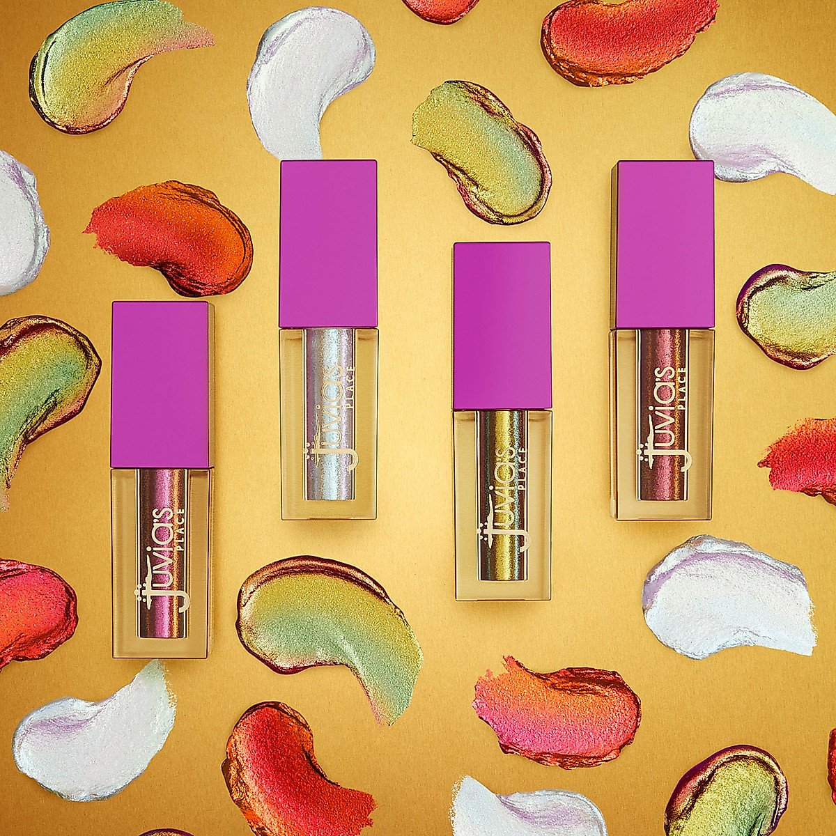 Juvia's Place Culture Duochrome Liquid Eyeshadow Kente - Liquid Eye Makeup for Glitter & Shine, Multi-colored Glitter Liquid Eyeshadow, Sparkly Makeup for Eyes, Women's Glitter Makeup Kit Addition