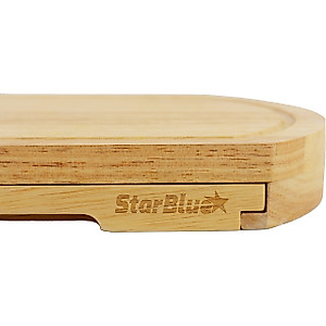 Cheese Board Set by StarBlue - with 4 Knives and Slide Out Drawer | Large Oak Wooden Cheese and Platter Cutting Serving Plate Tray | Best for Housewarming and Birthday Gift