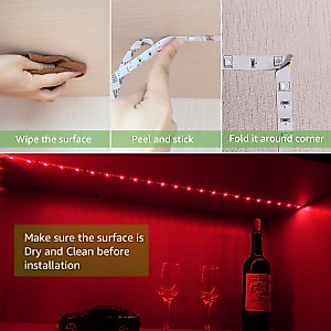 aijiaer LED Strip Lights 16.5Ft/5M RGB SMD 5050 150LEDs Rope Lighting Color Changing Full Kit with 44 Keys Remote Controller