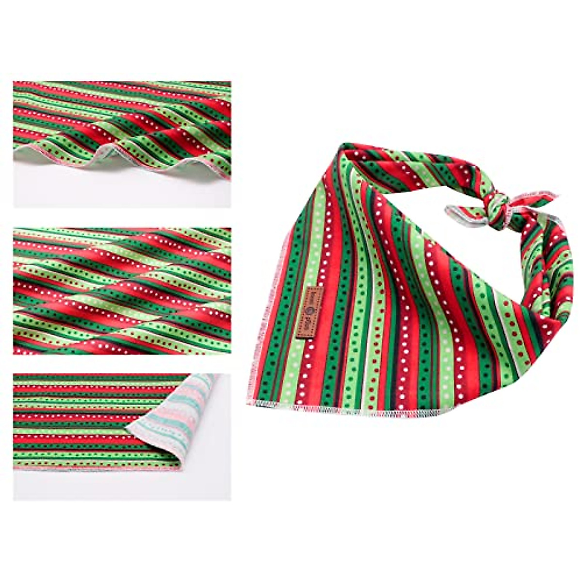 lionet paws Christmas Dog Bandana for Small Medium Large Dogs, Cat Dog Kerchief Dog Triangle Bibs Scarf for Girl Boy Gift