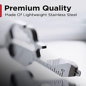 KeySmart Keychain Multitool - Bottle Opener Keychain TSA Approved, 16-in-1 Multifunction Key Shaped Pocket Multi-Tool, Keychain for Men Gift - AllTul Ghost