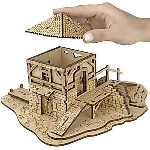 TowerRex Wooden Laser Cut Watermill DND Terrain Buildings - DND Accessories for Dungeons & Dragons, Pathfinder, Warhammer, Tabletop Battle map, Wargaming Terrain, RPG Scenery for 32mm, 28mm miniatures