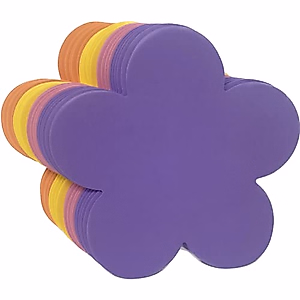 Foam Flower Cut Outs Flower Cutouts Flower Decoration Bulletin Board Cut Outs Flower Classroom Decor Flower Decorations Cutouts for Classroom Decoration 6" Medium Large Die Cut Shapes Craft Foam (24)