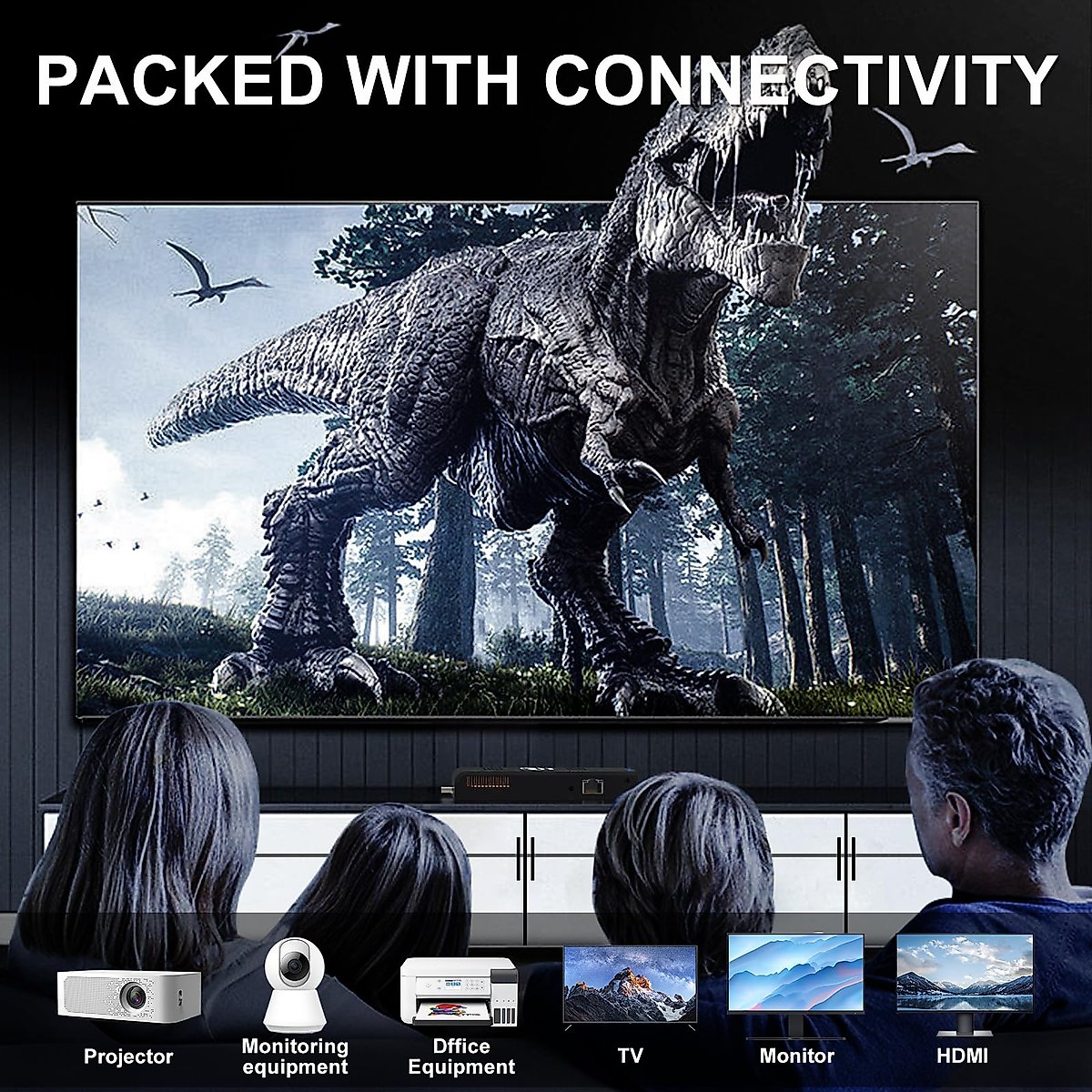 AIOEXPC Mini Computer Stick with Windows 11 Pro Intel Celeron J4125 8GB DDR4 256GB SSD PC Stick Support UHD 4K 60Hz WiFi 2.4G/5G Gigabit Ethernet BT 4.2