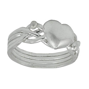 WithLoveSilver Solid Sterling Silver 925 Celtic Puzzle Heart Ring (Sizes: 4, 5, 6, 7, 8, 9, 10, 11, 12) (5)