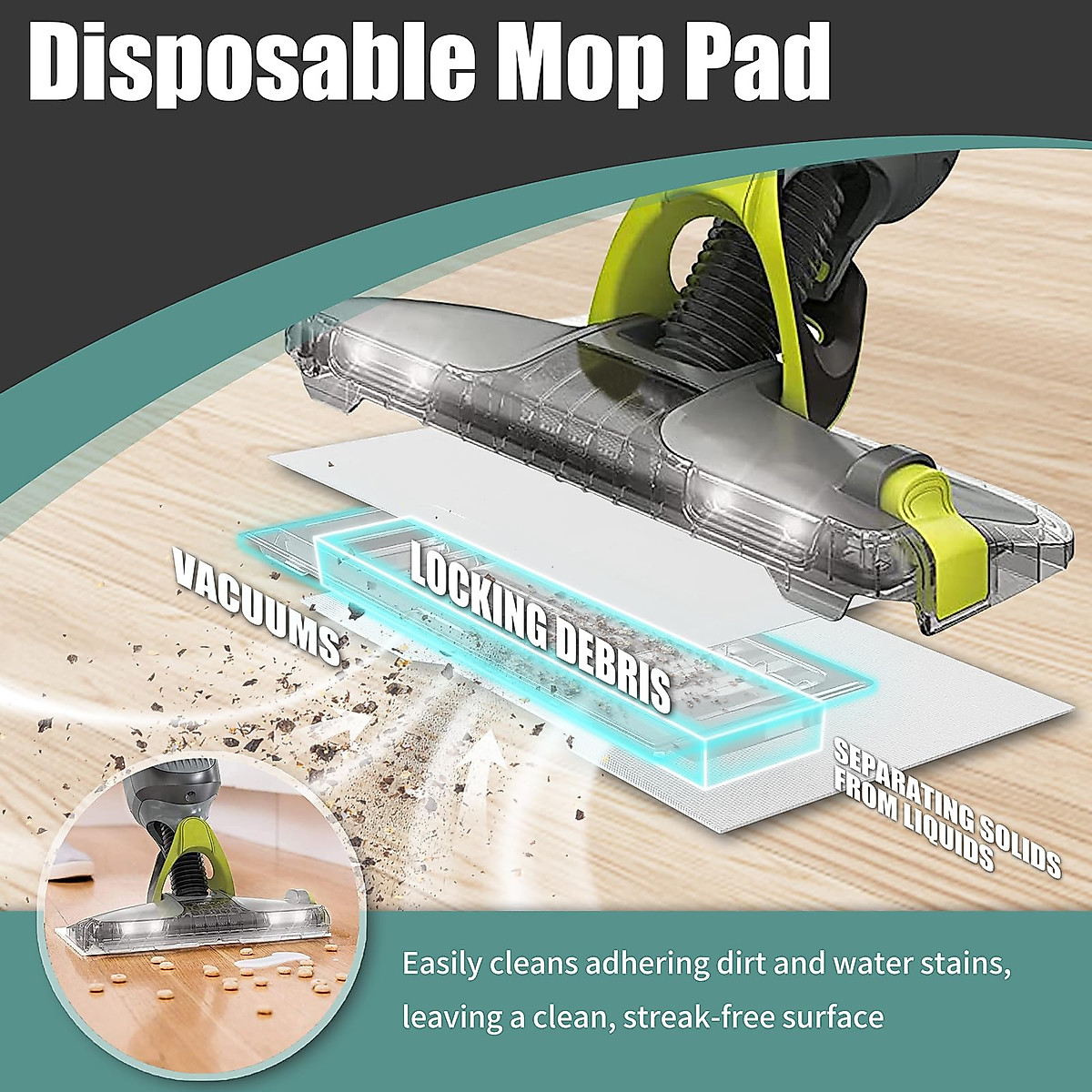 EGR 22 Pack Vacmop Pads Refills for Shark, Disposable Vacmop Replacement Pads Compatible with Shark Vacmop VM252 VM251 VM200 VM190 VM250 VC205 Vacuum Mops