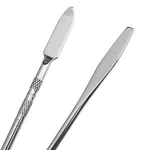 Haidong Stainless Steel Lab Mini Double Ended Spatula Stainless Steel Palette Stick Two Different Specifications Lab Spatula Micro Double Ended Spatula-2PCS