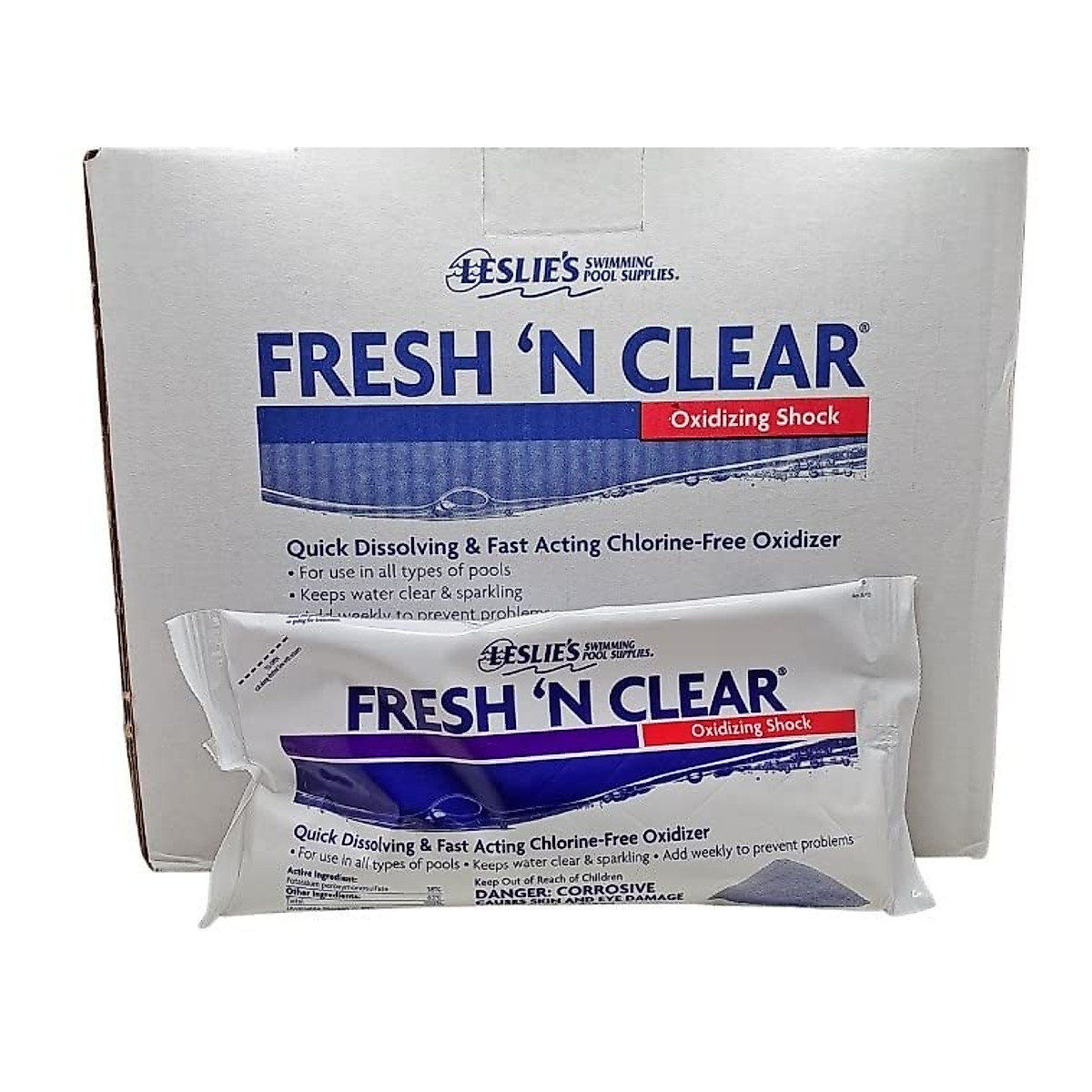 Leslie's Fresh N Clear Quick Dissolving & Fast Acting Chlorine-Free Oxidizer (1 lb) (6)