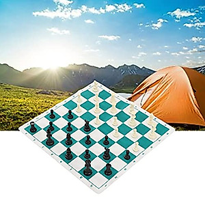 plplaaoo Travel Games, Chess Game,Chess Pieces Board,Portable Travel Chess Game Set Roll Up Chess Board Set for Family Gatherings Travel,for Family, Party, Travel, Camping(King Height 75MM)