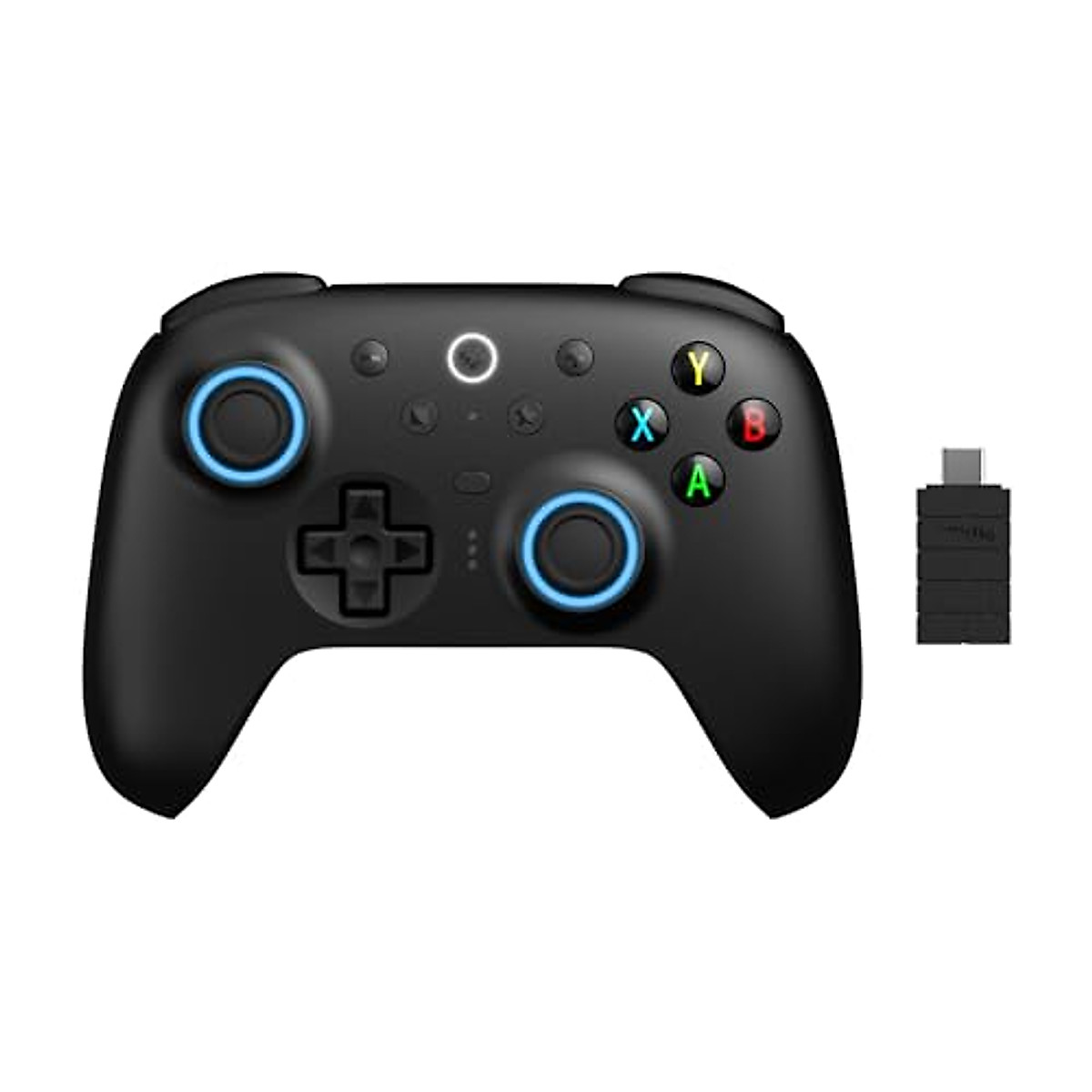 8BitDo Ultimate 2 Wireless Controller for Windows & Android, Gaming Controller with TMR Joysticks, Switchable Hall Effect/Tactile Triggers, RGB Fire Ring, 8Speed Wireless Tech, Black