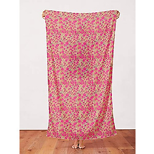 PBS Fabrics Lush and Wild by Katie Kortman, Sateen 3 Yard, Freckled Wood, Pink