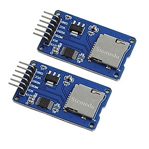 Stemedu 2PCS Micro SD Card Module TF Card Memory Storage Adapter Reader Board SPI Interface with Integrated Circuit Breakout for Arduino for Raspberry Pi