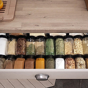 Ysglory 28 Pack 16 Oz Plastic Spice Jars Bottles Containers with Black Cap Empty Seasoning Bottles Large Clear Spice Shaker and Stickers for Storing Spice, Salt, Herbs