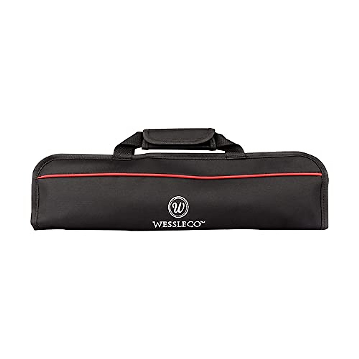 Wessleco Chef Knife Bag(5 Slots), Knife Case Nylon Kitchen Storage Knife Carrying Pouch Red