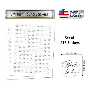 216 Bride to Be Kisses Bachelorette Stickers, Chocolate Drops Labels Stickers for Bachelor, Bridal Shower, Wedding, Engagement Party Decorations, Kisses Favors Decor. Made in USA