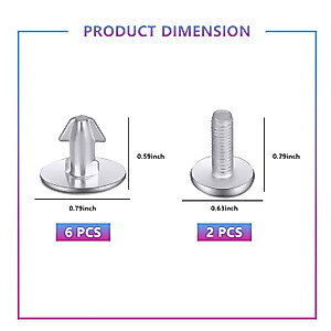 neynavy 8 PCS Lower Engine Cover Bolt Pin Screws, Radiator Engine Access Cover Pin, Lower Engine Cover Bolt Radiator Access Cilps, Suitable for Accord Civic CRV (Silver)