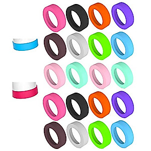 MIAO YUAN 20PCS 65mm Protective Cup Mat Silicone Sleeve Heat-Resistant Water Bottle Holder Insulation Mat Non-Slip Cup Mug Coaster