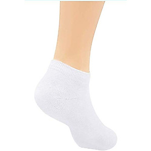 PACKO SOCKS Men's 8-Pairs Cotton Low Cut Ankle Socks (White)