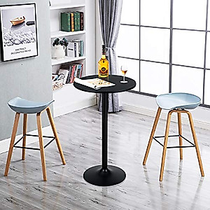 Giantex Pub Bar Table 24-Inch Round Top 40-Inch Height Modern Style Standing Circular Cocktail Table Suitable for Living Room,Restaurant Bistro Table (1)