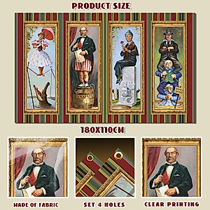 Haunted House Backdrop,Halloween Haunted Party Supplies Halloween Party Wall Hanging Background Banner for Happy Halloween Party Decoration