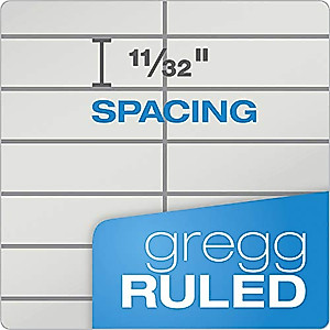 TOPS Prism Steno Books, 6" x 9", Gregg Rule, Gray Paper, 80 Sheets, Perforated, 4 Pack (80274)