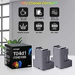 Osinkjet T04D1 T04D100 Ink Maintenance Box for WF-2860 XP5100 ET-4760 ET-3760 ET4850 ET-3750 ST-M1000 ET-3850 ET-15000 ST-C4100 ET3710 Printer(2 Packs)…
