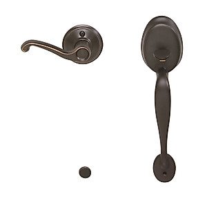 Schlage FE285-PLY-FLA-RH Plymouth Lower Handleset for Electronic Keypad with Fla, Aged Bronze