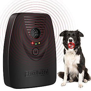 BarxBuddy [5-Pack] BarkShield Home Anti Barking Device, 66ft Long Range Ultrasonic, Waterproof Dog Bark Deterrent Box for Indoor/Outdoor Use, Safe Bark Collar Alternative Dog Training & Behavior Aid