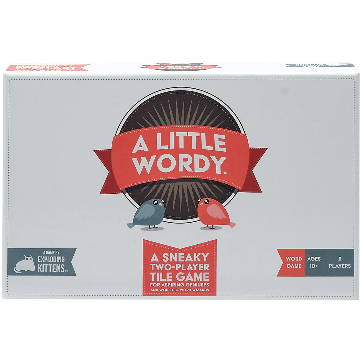 A Little Wordy by Exploding Kittens - 2 Players - Ages 10+ - 15 Minutes to Play - Letter Tile Word Game - Couples Game, Date Night Game, Adult and Teen Board Game