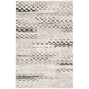 SAFAVIEH Retro Collection 8' x 10' Cream/Grey RET2136 Modern Abstract Non-Shedding Living Room Bedroom Dining Home Office Area Rug
