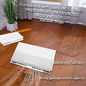 FFsign VACMOP Mop Pad Refills Compatible with Shark Vacmop VMP30 VM252 VM250 VM200 Vacuum, Disposable Replacement Mop Pads, White, 30 Count