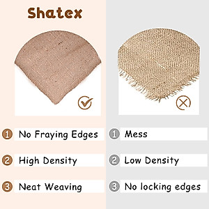 Shatex Natural Burlap Roll,12inch x 30ft High Density Burlap Fabric for Craft Projects,Table Runners,Weddings Decor,Christmas Decorations