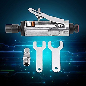 1/4Inch Air Die Grinder Kit, Straight Grinder, Pneumatic Air Die Grinder Heavy Duty Industrial Polisher Grinding Cleaning Tool